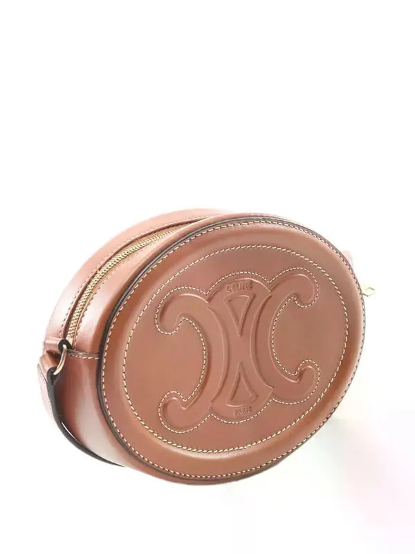 Celine Small Calfskin Cuir Triomphe Oval Crossbody Bag - Brown
