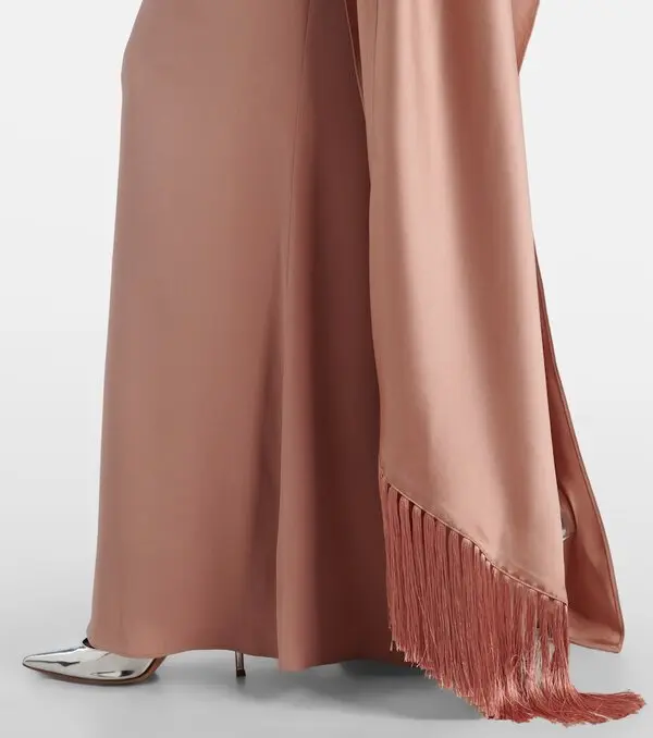 TALLER MARMO Mounia Cape Effect Gown - Pink