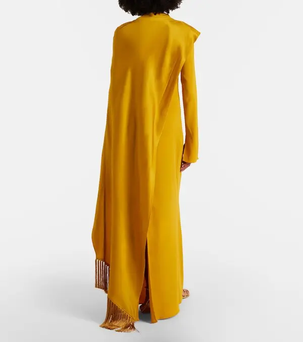TALLER MARMO Mounia Cape Effect Gown - Yellow