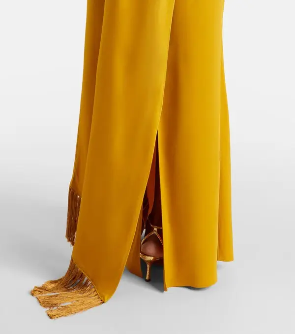TALLER MARMO Mounia Cape Effect Gown - Yellow