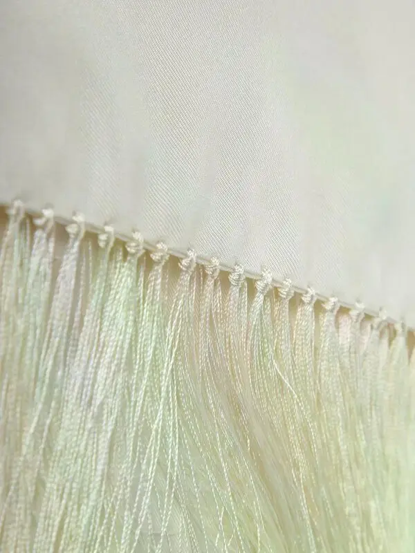 DELL'OGLIO Fringed Satin Scarf