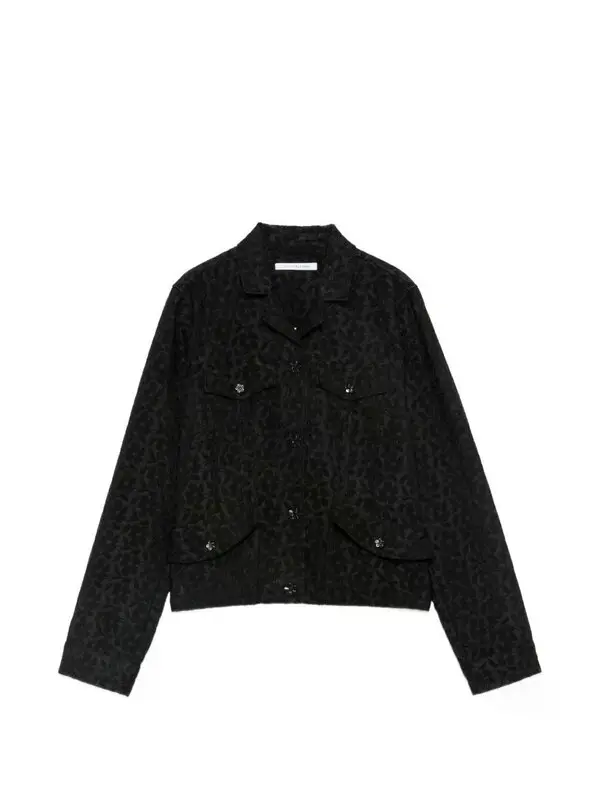 Cecilie Bahnsen Clover Floral-jacquard Jacket - Black