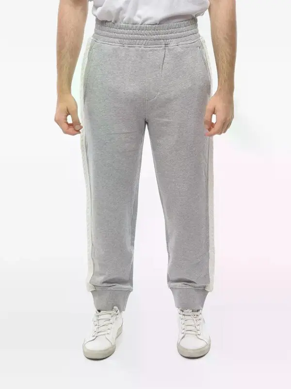 Neil Barrett Cable-knit-stripe Track Pants - Grey