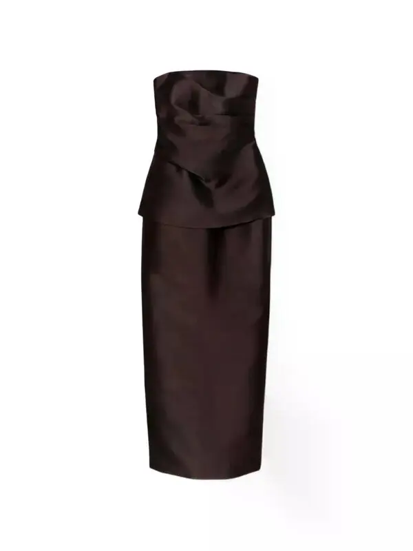 Solace London Lucille Strapless Maxi Dress - Brown