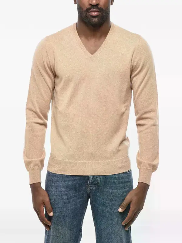 Malo V-neck Cashmere Sweater - Neutrals