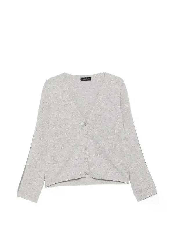 Fabiana Filippi V-neck Cardigan With Monili Chain Embellishment - Grey