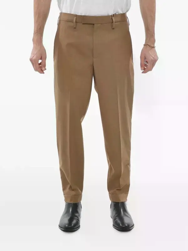 Neil Barrett Jamie Pressed-crease Trousers - Brown