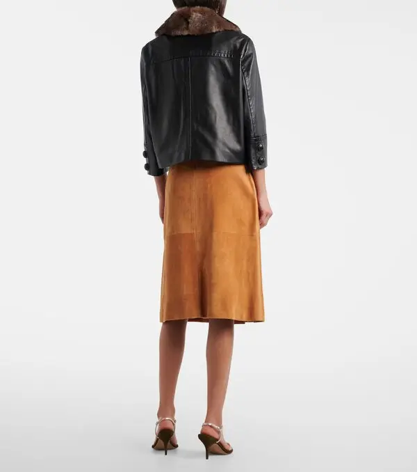 Chloé Suede Midi Skirt