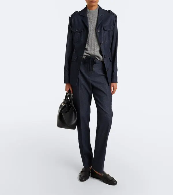 Eleventy Wool, Cotton, And Cashmere-blend Jacket