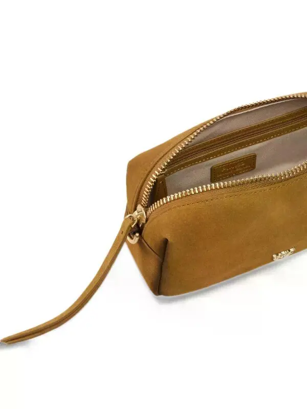 Pinko Trittico Suede Shoulder Bag - Brown