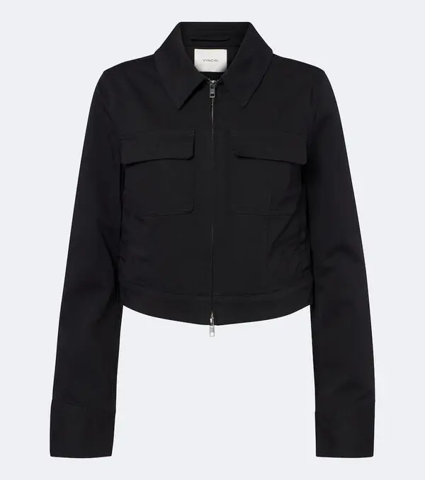 Vince Cropped Cotton Jacket