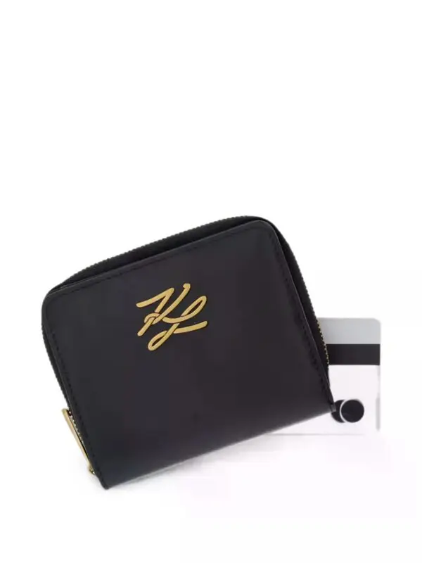 Karl Lagerfeld Logo-plaque Bifold Wallet - Black