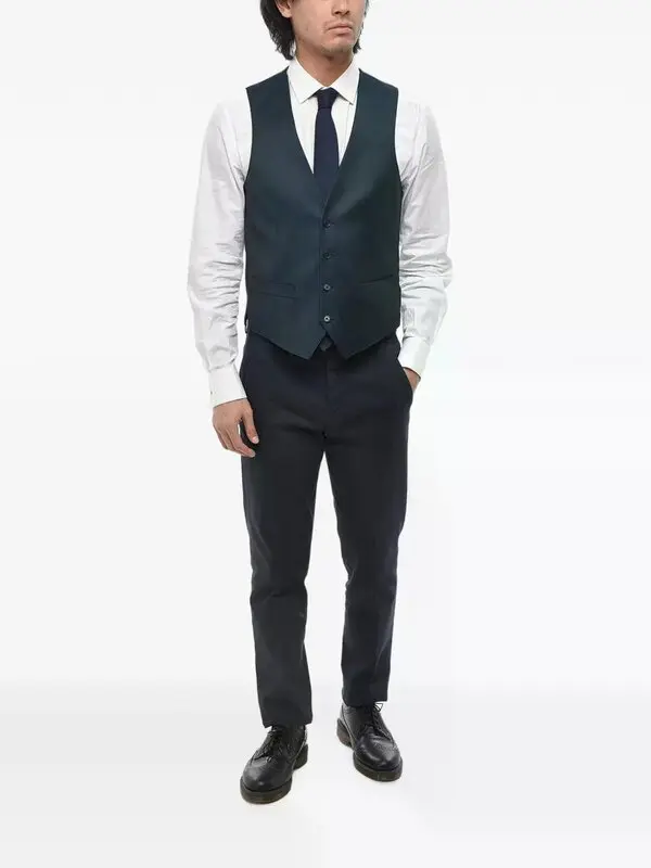 Corneliani Single-breasted Waistcoat - Blue
