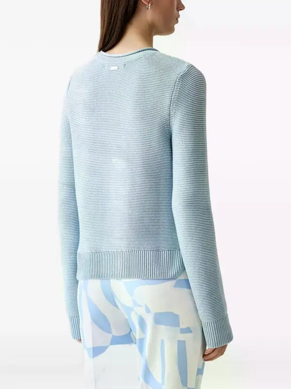 Barbour Fawley Ribbed-knit Cotton Sweater - Blue