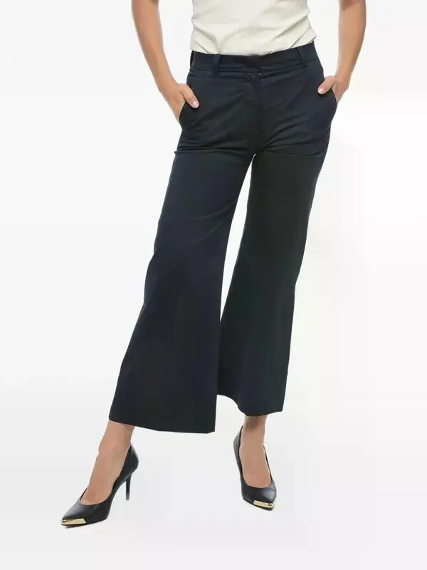 QL2 QUELLEDUE Melody Wide-leg Cotton Trousers - Black