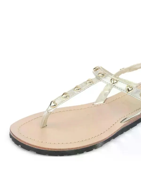 Moschino Heart-stud Thong Sandals