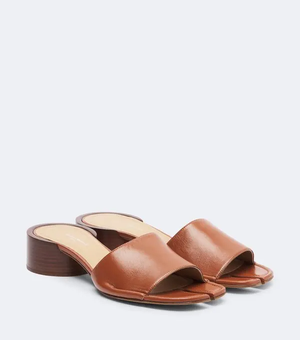 MAISON MARGIELA Tabi Leather Sandals - Brown
