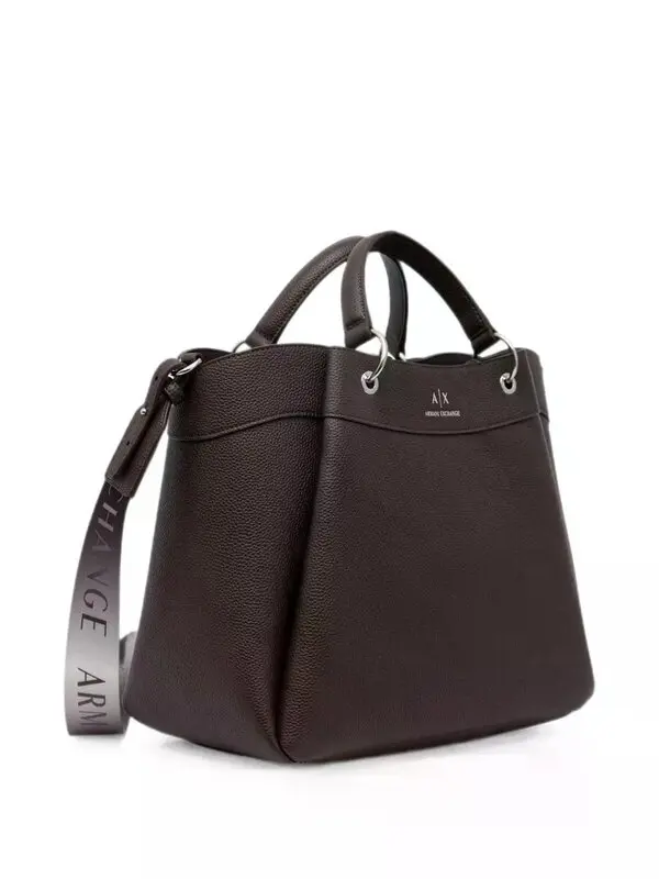 Armani Exchange Logo-print Pebbled Tote Bag