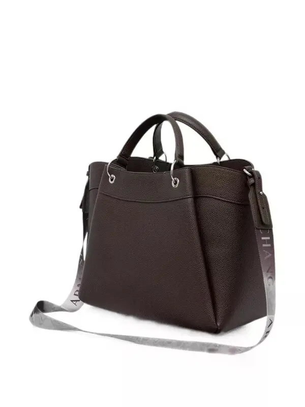 Armani Exchange Logo-print Pebbled Tote Bag