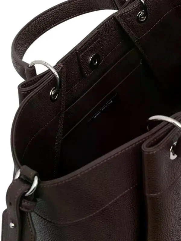 Armani Exchange Logo-print Pebbled Tote Bag