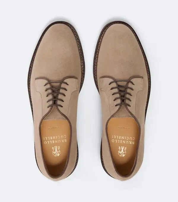 Brunello Cucinelli Suede Derby Shoes