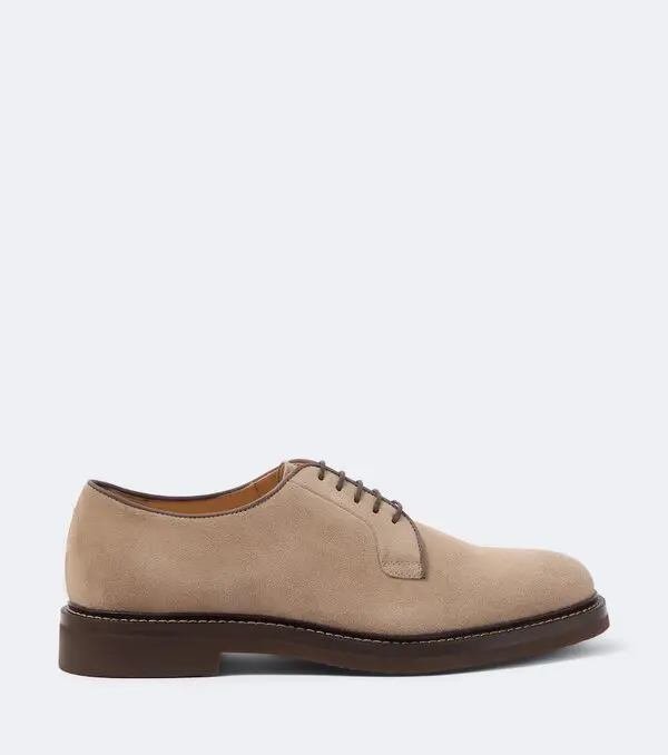 Brunello Cucinelli Suede Derby Shoes