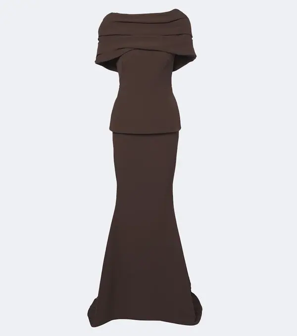 Safiyaa Loura Draped Peplum Gown