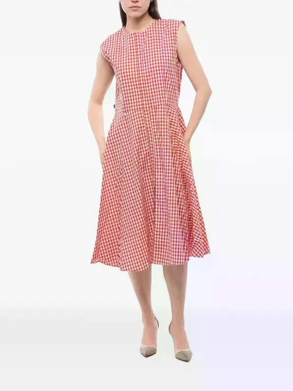 Woolrich Archive Gingham-pattern Sleeveless Midi Dress - Red