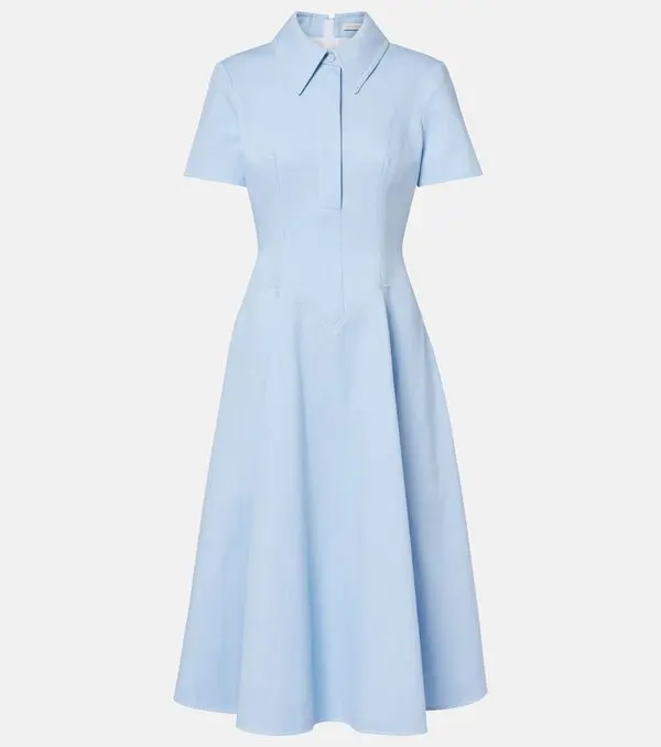 EMILIA WICKSTEAD Jody Bouclé Tweed Midi Dress - Blue