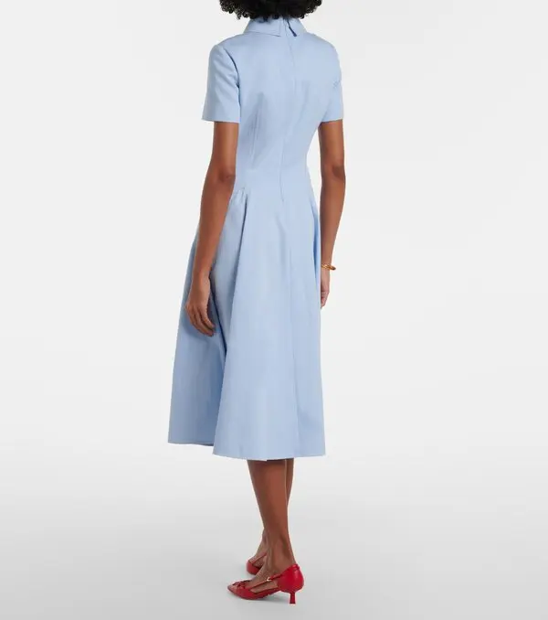 EMILIA WICKSTEAD Jody Bouclé Tweed Midi Dress - Blue