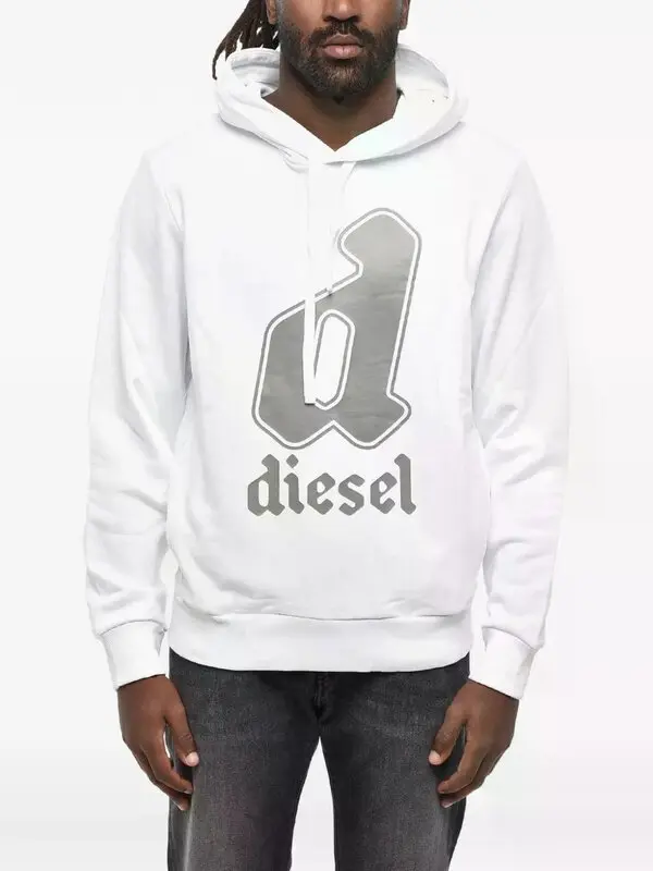 DIESEL® Logo Print Drawstring Hoodie