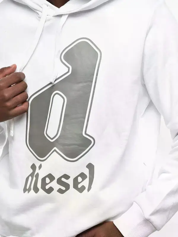 DIESEL® Logo Print Drawstring Hoodie