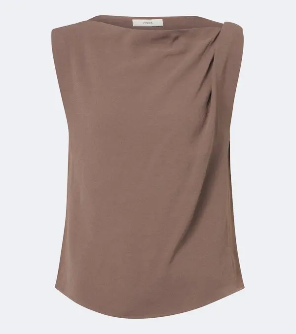 Vince Draped Cr�pe Top
