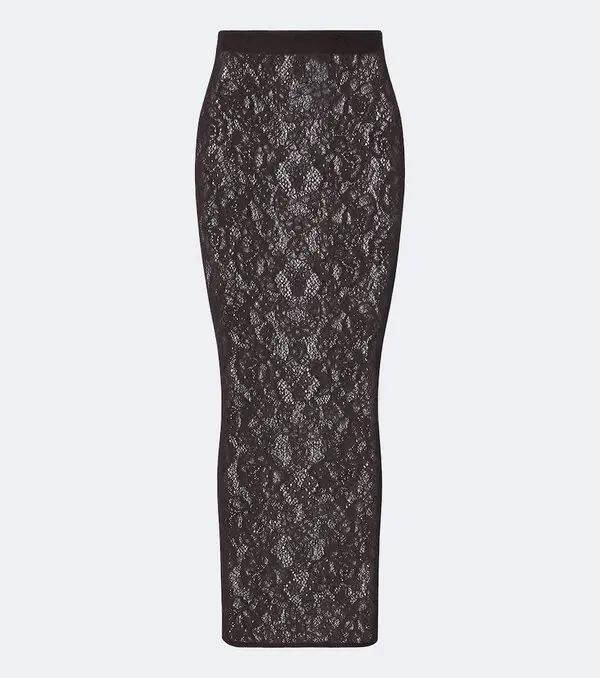 Wolford Infinite Sheer Lace Midi Skirt