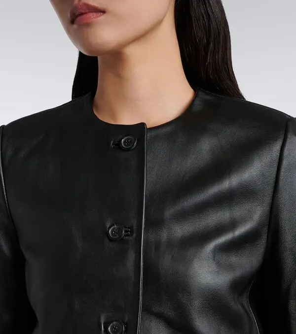 NILI LOTAN Ophelie Leather Jacket - Black