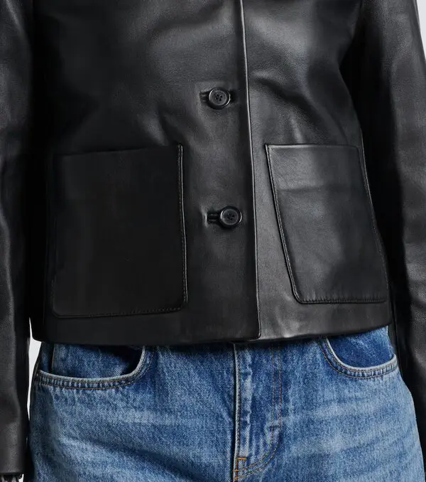 NILI LOTAN Ophelie Leather Jacket - Black