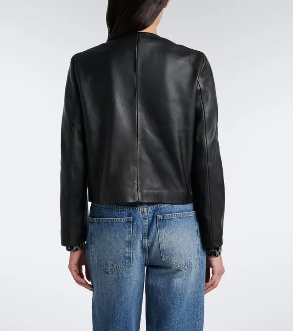 NILI LOTAN Ophelie Leather Jacket - Black