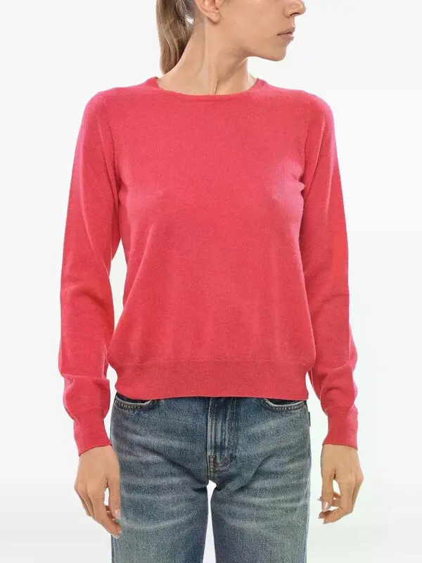 Malo Crew Neck Long Sleeve Sweater - Pink