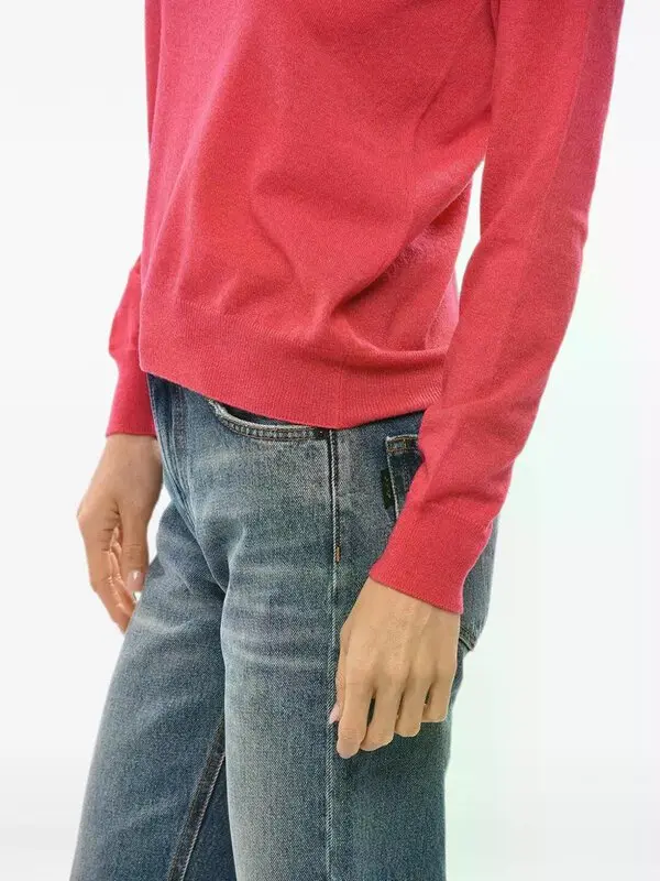 Malo Crew Neck Long Sleeve Sweater - Pink