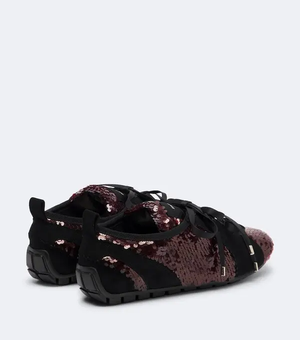 Simone Rocha Ballerina Grip Sequined Sneakers