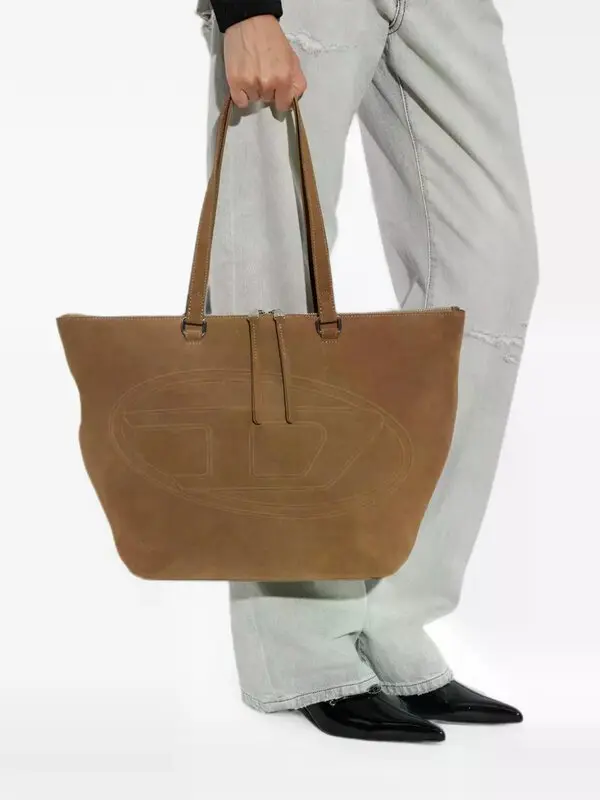 DIESEL® 1dr Dome Debossed-logo Tote Bag - Brown