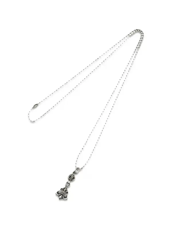 Chrome Hearts One Ball Bs Fleur Necklace - Silver