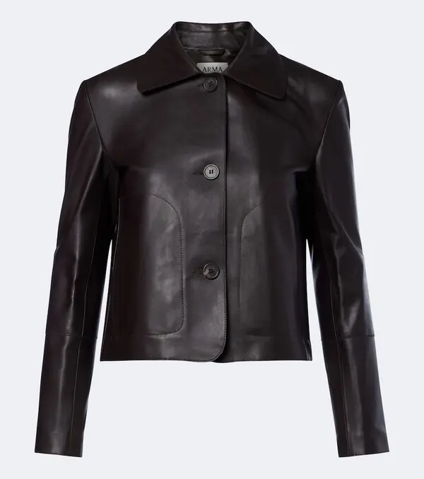 ARMA Coffee Bean Leather Jacket - Brown