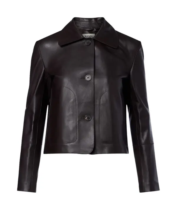 ARMA Coffee Bean Leather Jacket - Brown