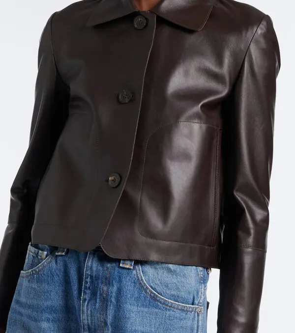 ARMA Coffee Bean Leather Jacket - Brown