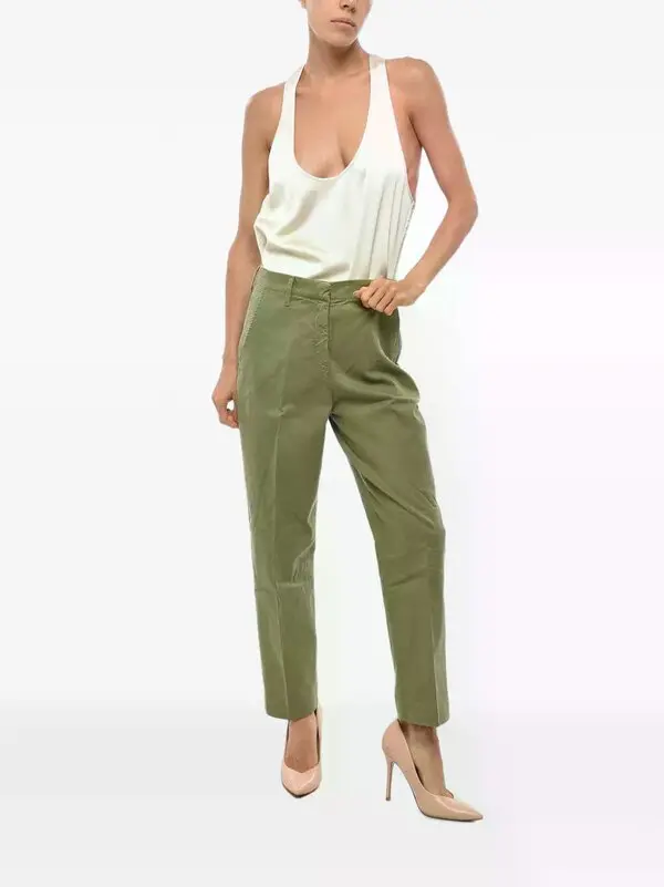 True Royal High-waisted Trousers With Pressed Crease