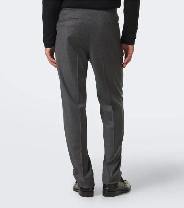 LARDINI Wool And Cashmere Slim Pants