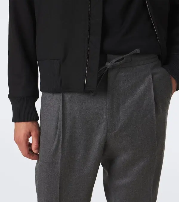 LARDINI Wool And Cashmere Slim Pants