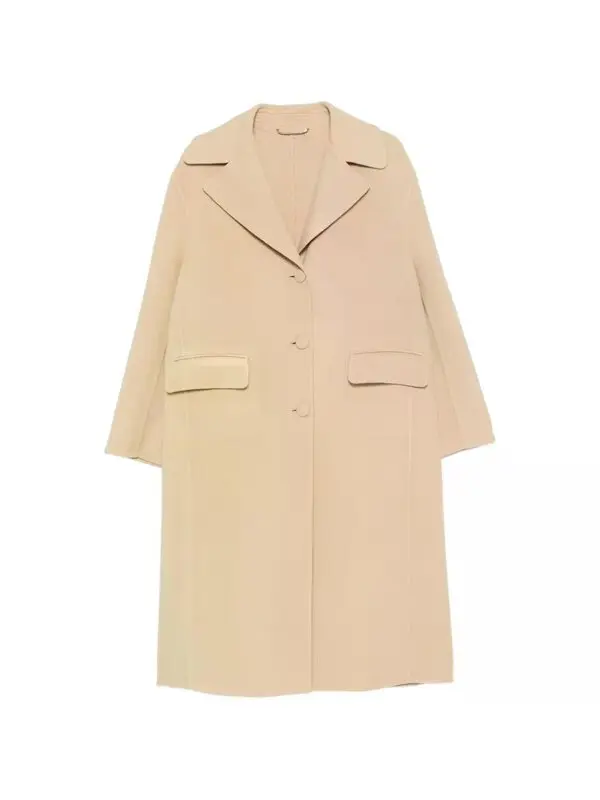 Ermanno Scervino Single-breasted Flap-pocket Coat - Neutrals