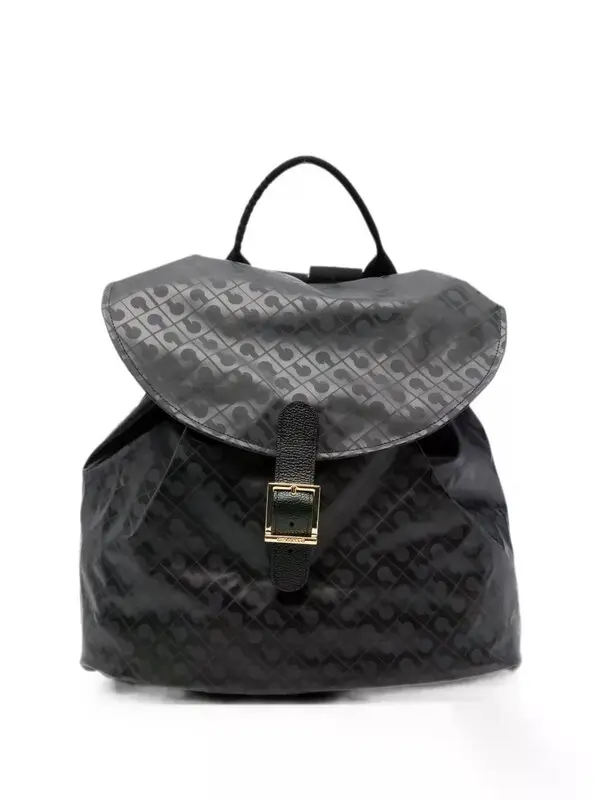 GHERARDINI Logo-print Buckle-fastening Backpack - Black